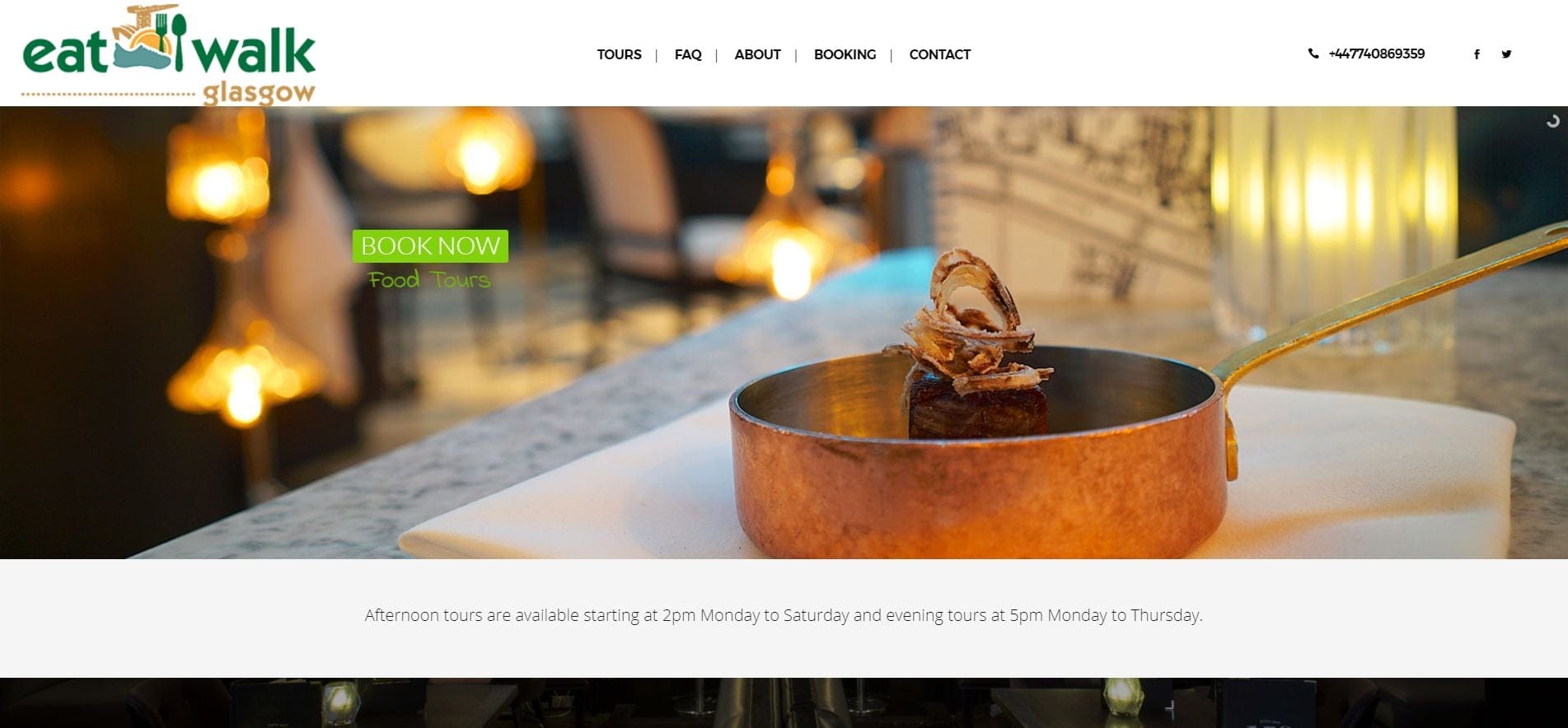 Eat Walk Glasgow Website Design - Primal Space