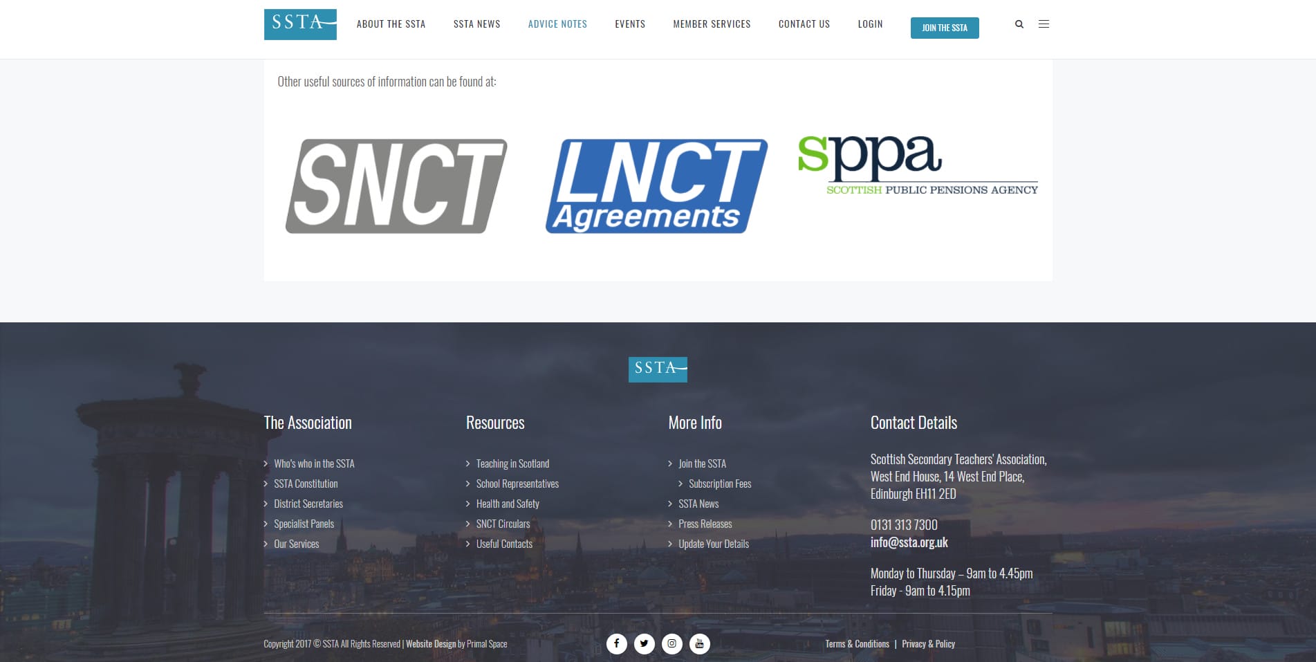 SSTA Website Design - Primal Space