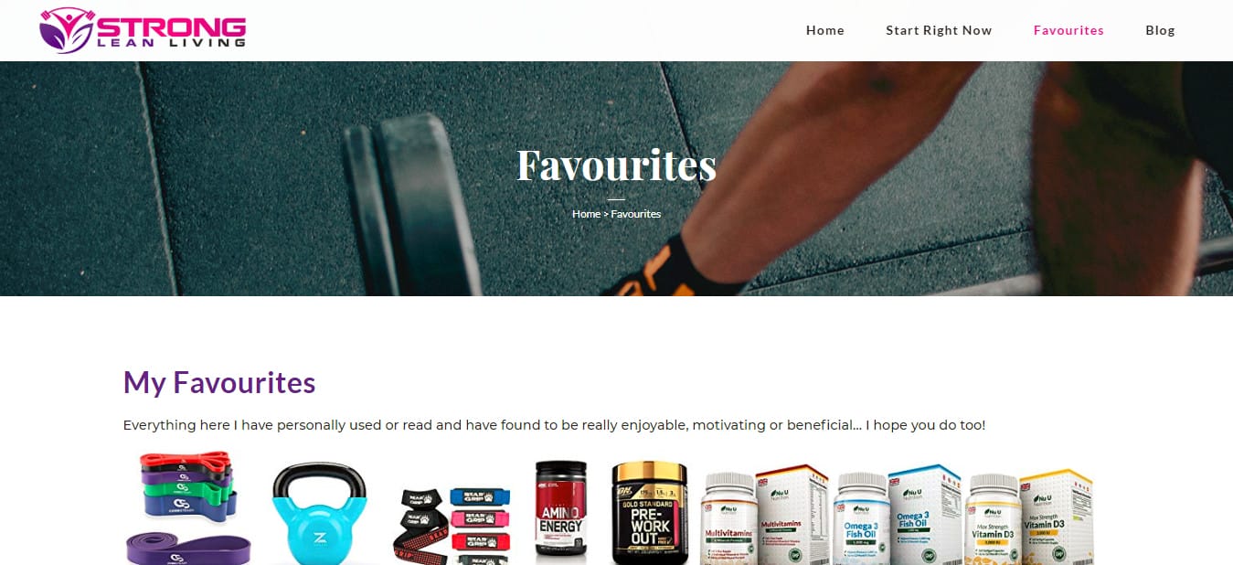 Strong Lean Living Website Design - Primal Space