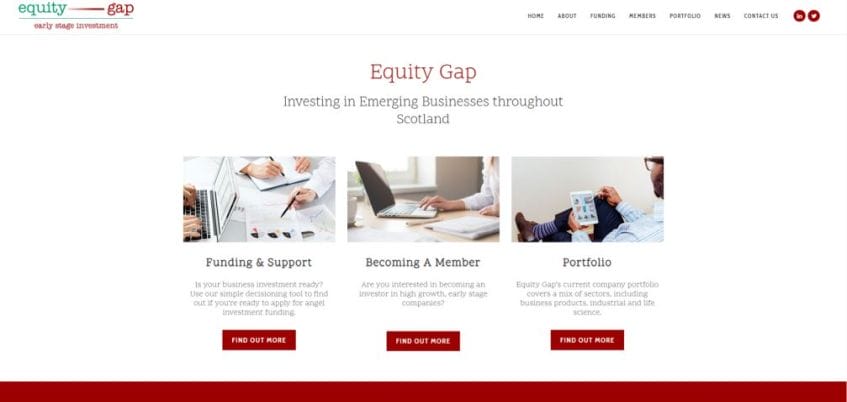 Equity Gap Website Design | Equity Gap Website Development