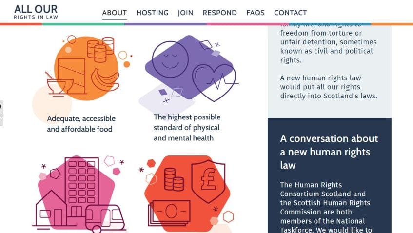 All Our Rights In Law Website Design | Human Rights Scotland