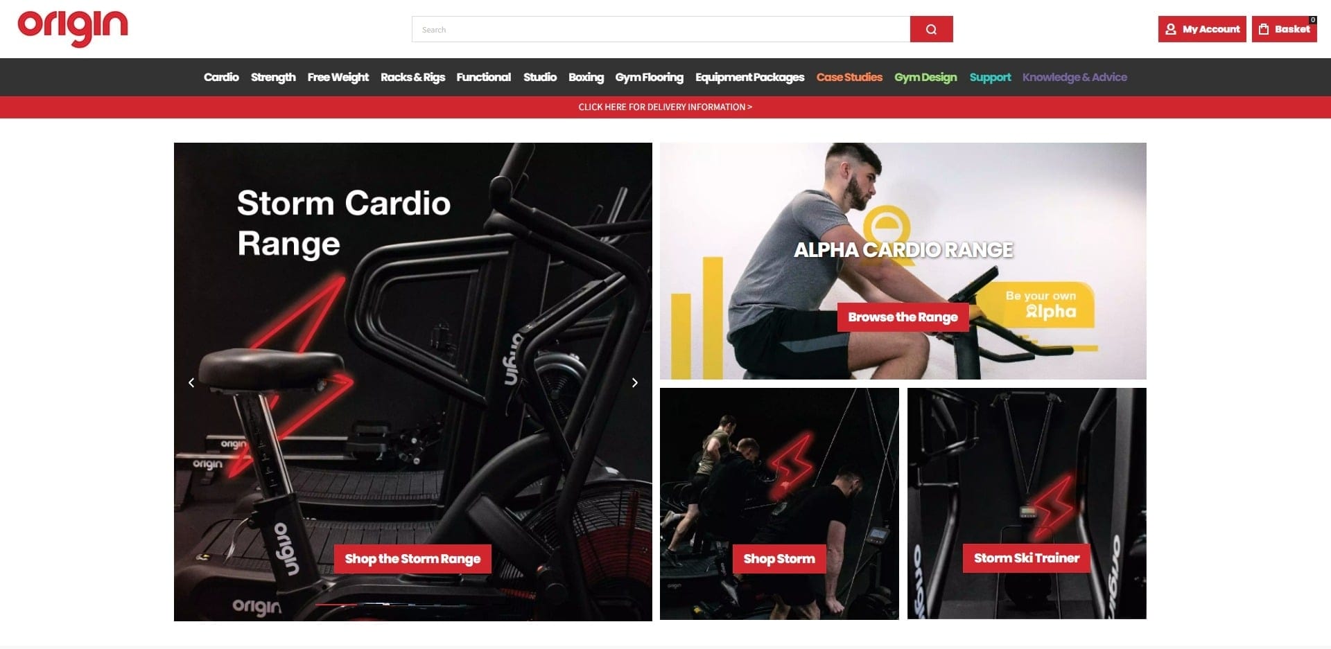 Origin Fitness Magento Website Design | Primal Space Creations
