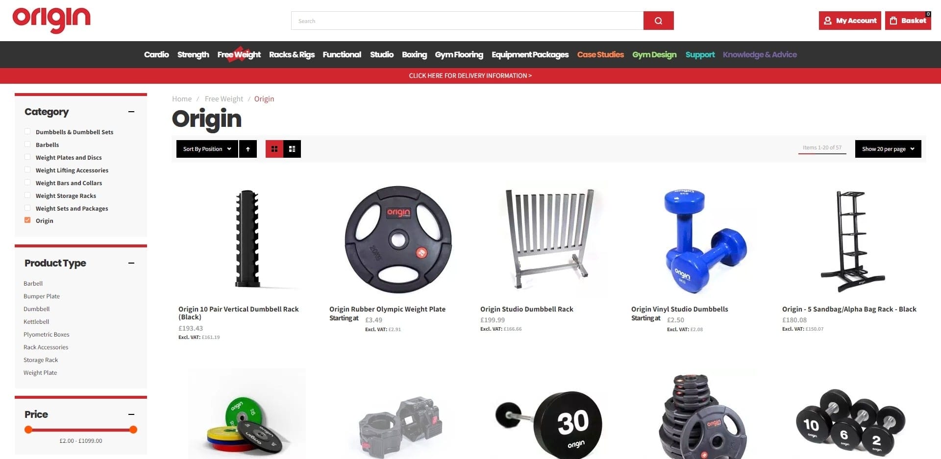 Origin Fitness Magento Website Design | Primal Space Creations